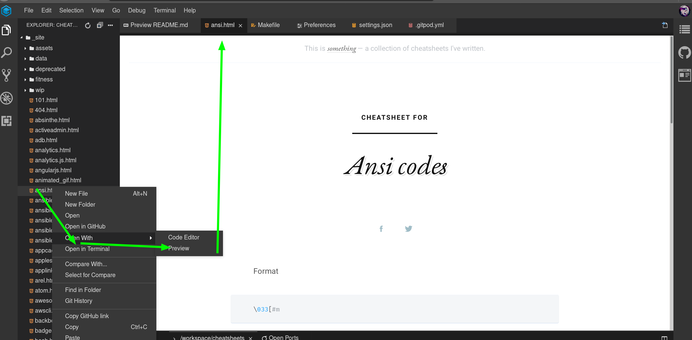 Question: Better preview of HTML ? · Issue #1003 · gitpod-io/gitpod · GitHub