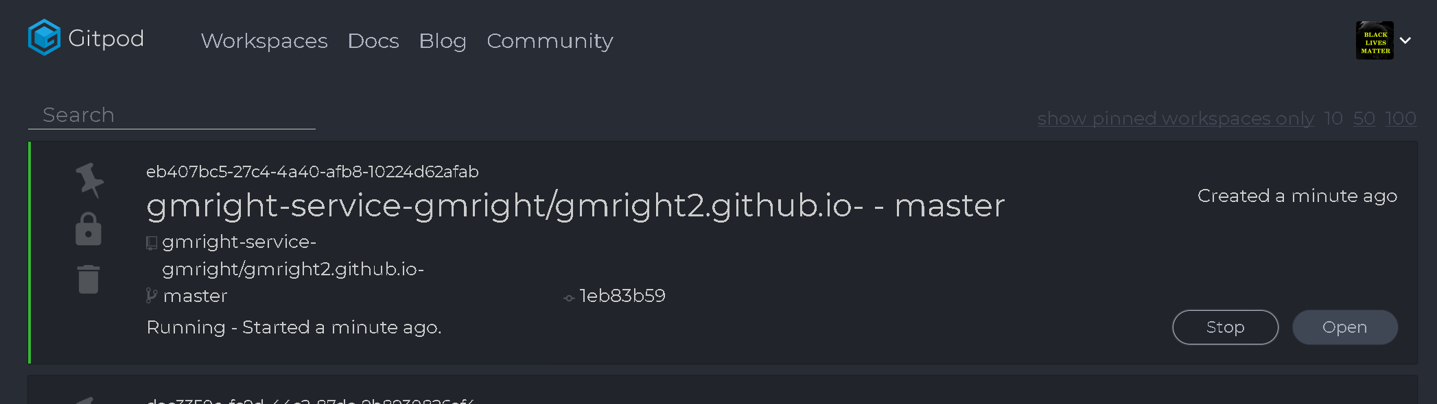 gmright2 · Issue #1547 · gitpod-io/gitpod · GitHub