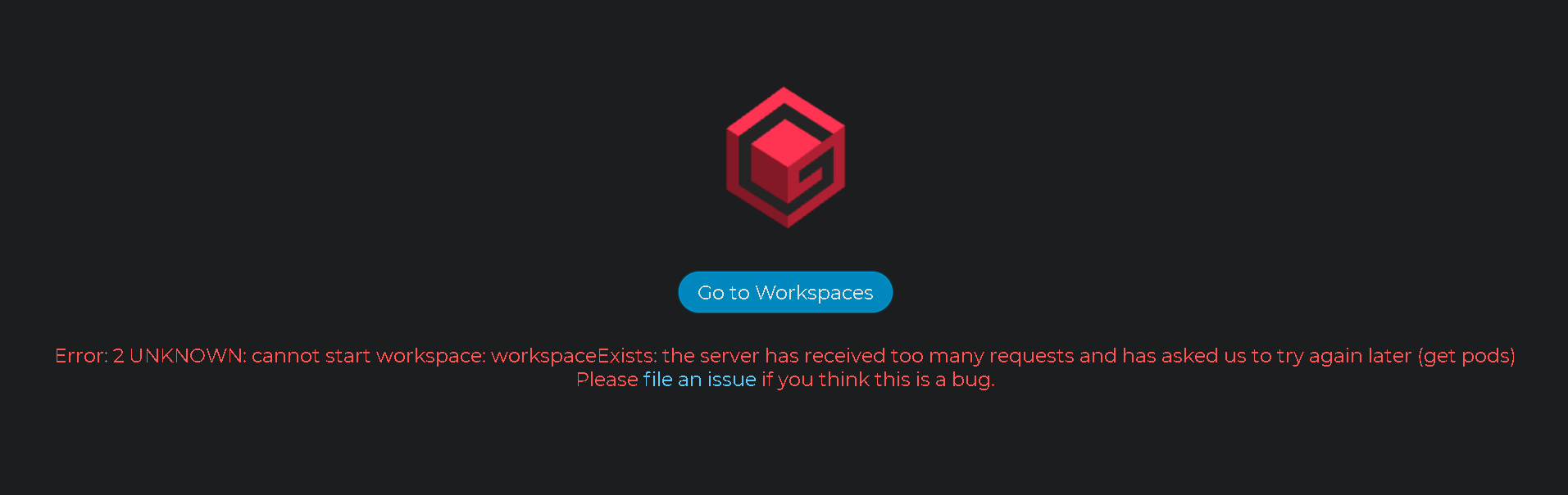 Unable To Start My Workspace · Issue 1593 · Gitpod Iogitpod · Github 4123