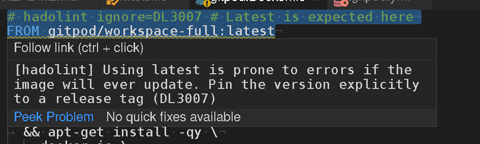 Allow rationale to ignore directive · Issue #441 · hadolint/hadolint · GitHub