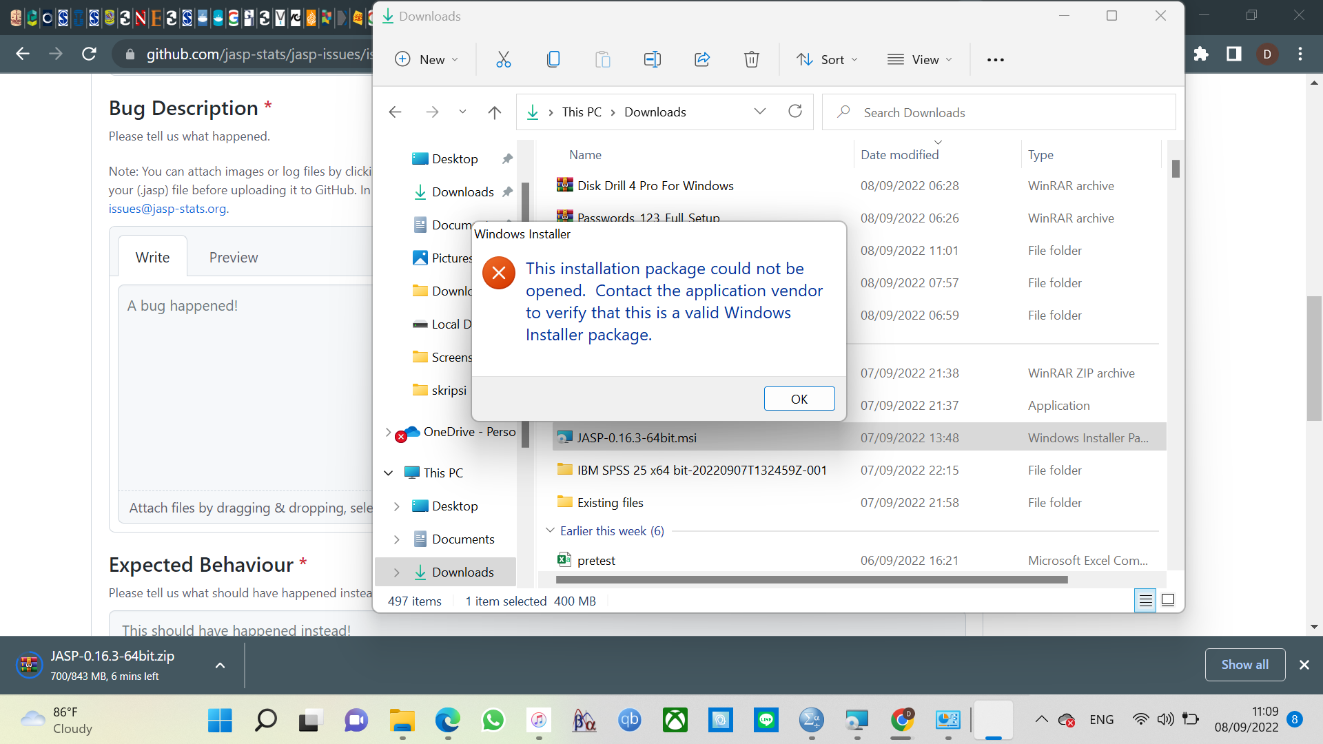 Bug Installation Package Couldnt Be Opened · Issue 1821 · Jasp Statsjasp Issues · Github
