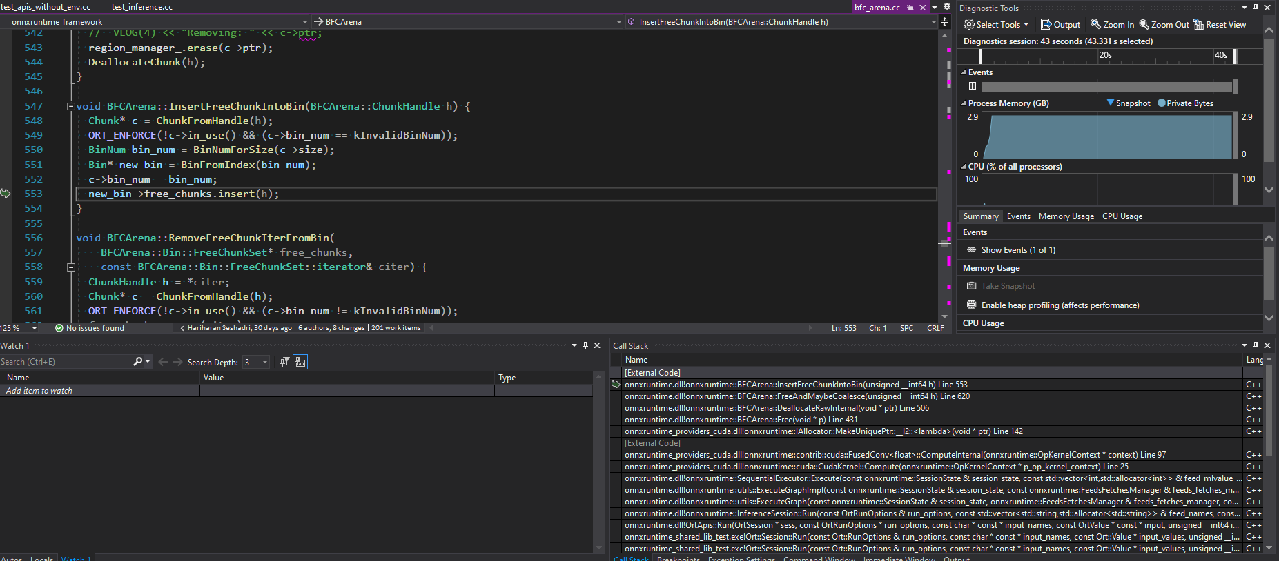 Memory leak in free-dimention model in C++ · Issue #8053 · microsoft/onnxruntime · GitHub
