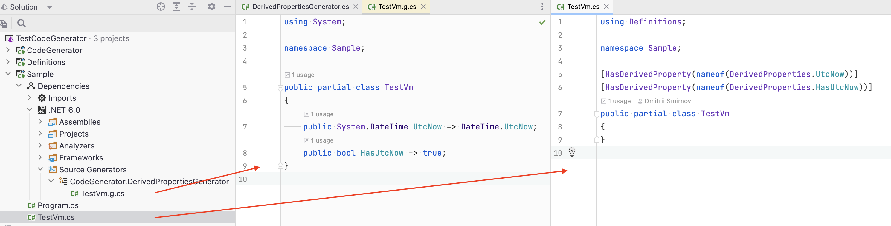 IIncrementalGenerator. Can't use generated properties - no errors in IDE, but build is not ...