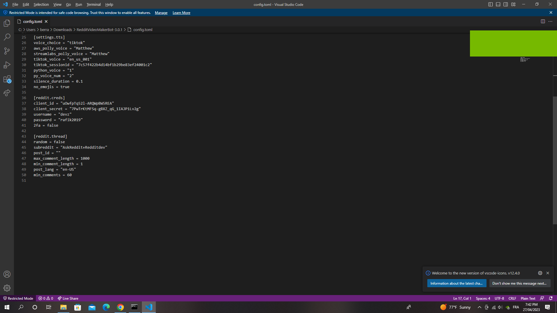 [Bug]: error when getting screenShot · Issue #1599 · elebumm ...