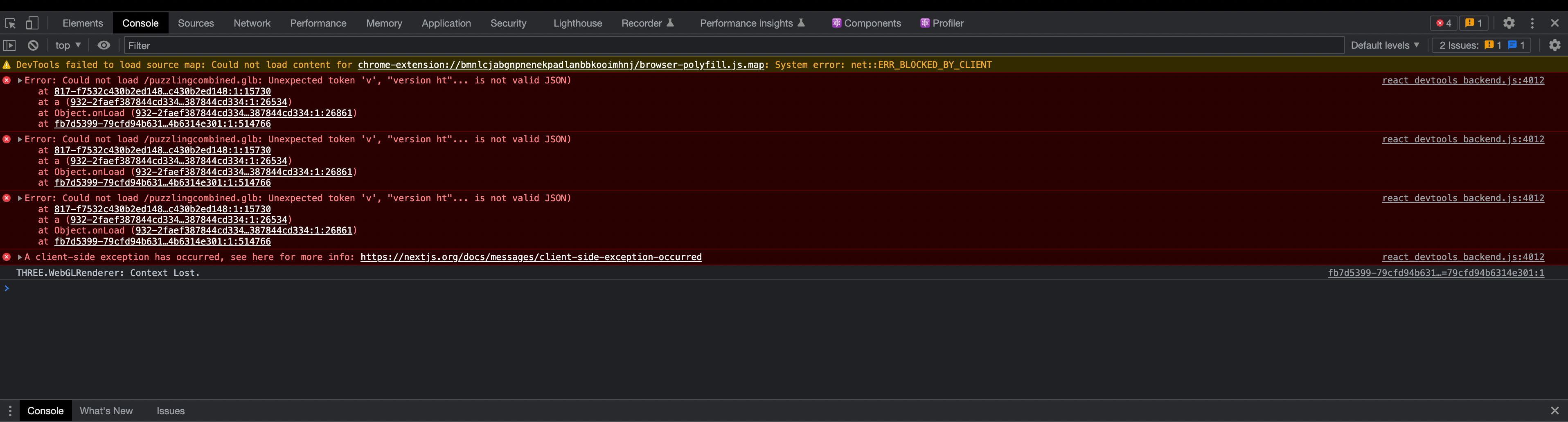 Unexpected Error With .glb File load on Vercel Deployment using useGLTF (in react-three-next ...