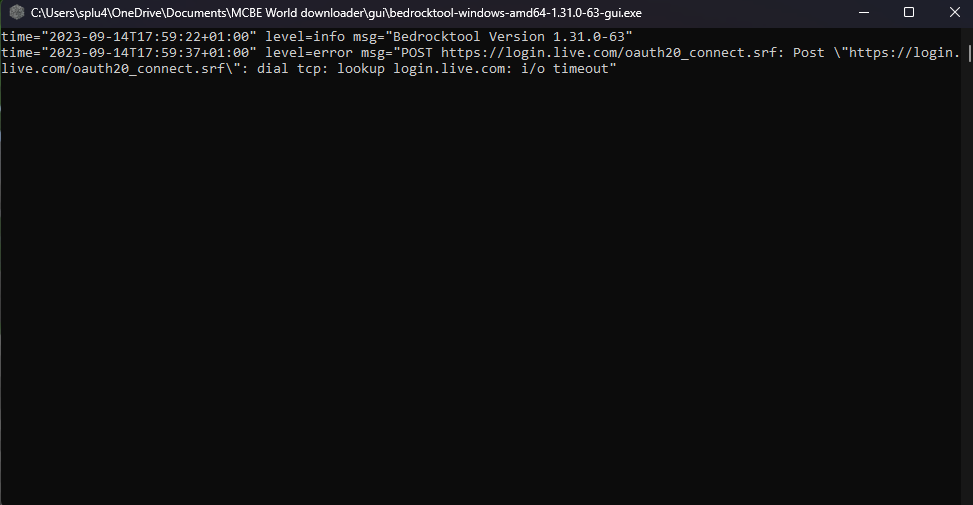 network connection issues · Issue #105 · bedrock-tool/bedrocktool · GitHub