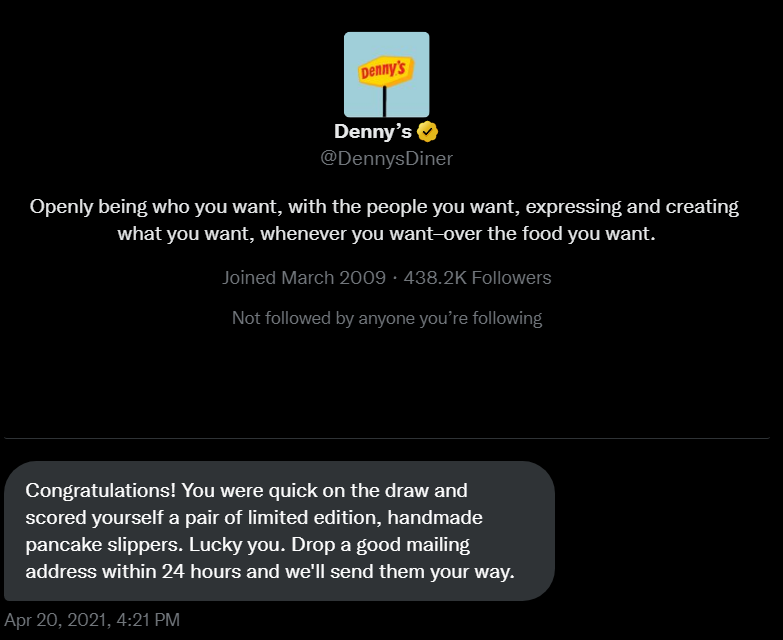 GitHub - AnthonyMathis/Dennys-Twitter-Script: Script from 2021 used to win a pair of Denny's ...