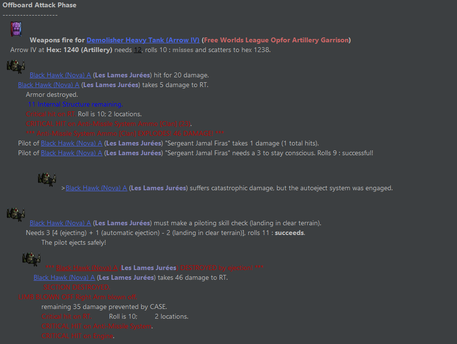 Auto-ejection engage for a mech with CASE · Issue #3926 · MegaMek/megamek · GitHub