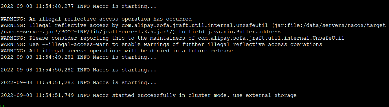 Nacos203 Jdk11版本，启动后有警告，是否有别的影响？ · Issue 9113 · Alibabanacos · Github 