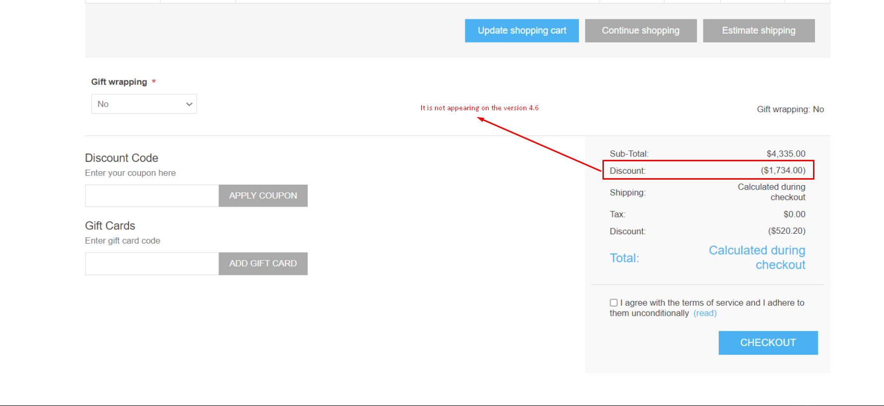 Applied Discount On Subtotal Is Not Showing On The Cart · Issue 6882 · Nopsolutions