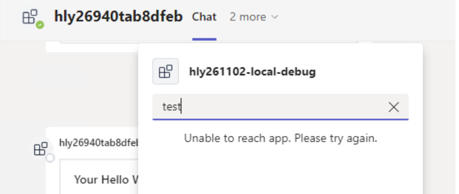 "Unable to reach the app" - Message Extension function app debug is unstable · Issue #7810 ...