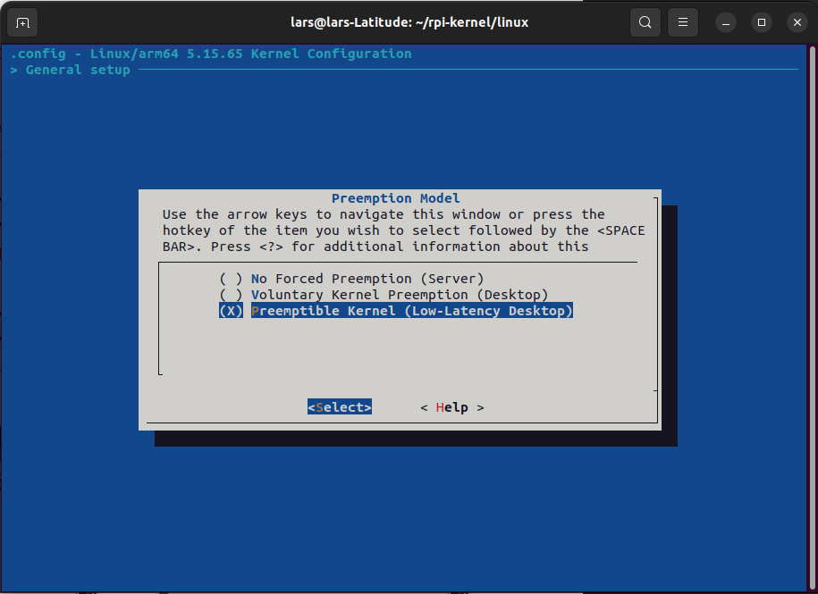 Unable to choose Fully preemtible model in version 5.15.65 · Issue #5168 · raspberrypi/linux ...