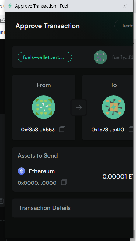 Failure to display transaction confirmation or rejection buttons ...