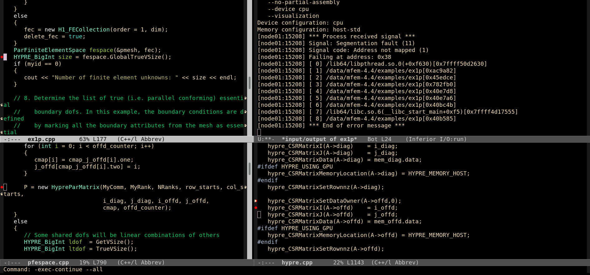 Parallel runing the examples wrong · Issue #3197 · mfem/mfem · GitHub
