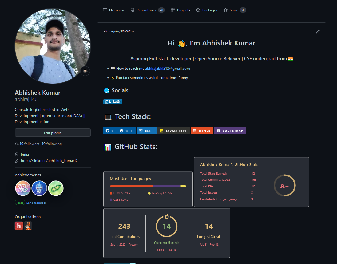 [PROFILE ADDITION] · Issue #1741 · EddieHubCommunity/awesome-github ...