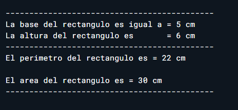 Perímetro y área del rectángulo con herencia · GitHub