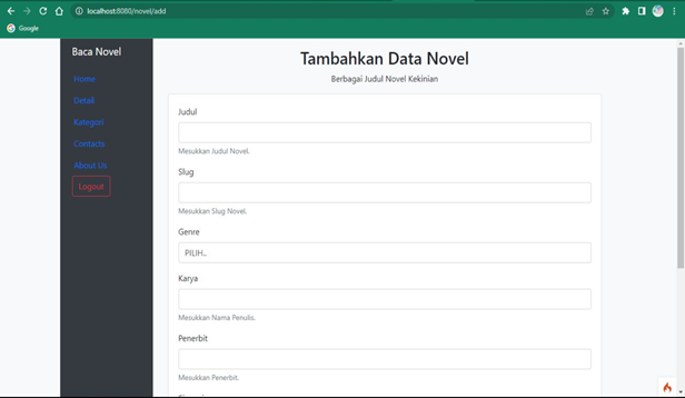 GitHub - Pengelolaan-Daftar-Novel-CI4/Pengelolaan-Daftar-Novel-CI4-Kelompok1