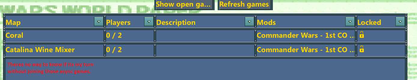 Turn indicator in My Games tab · Issue #1451 · Robosturm/Commander_Wars · GitHub