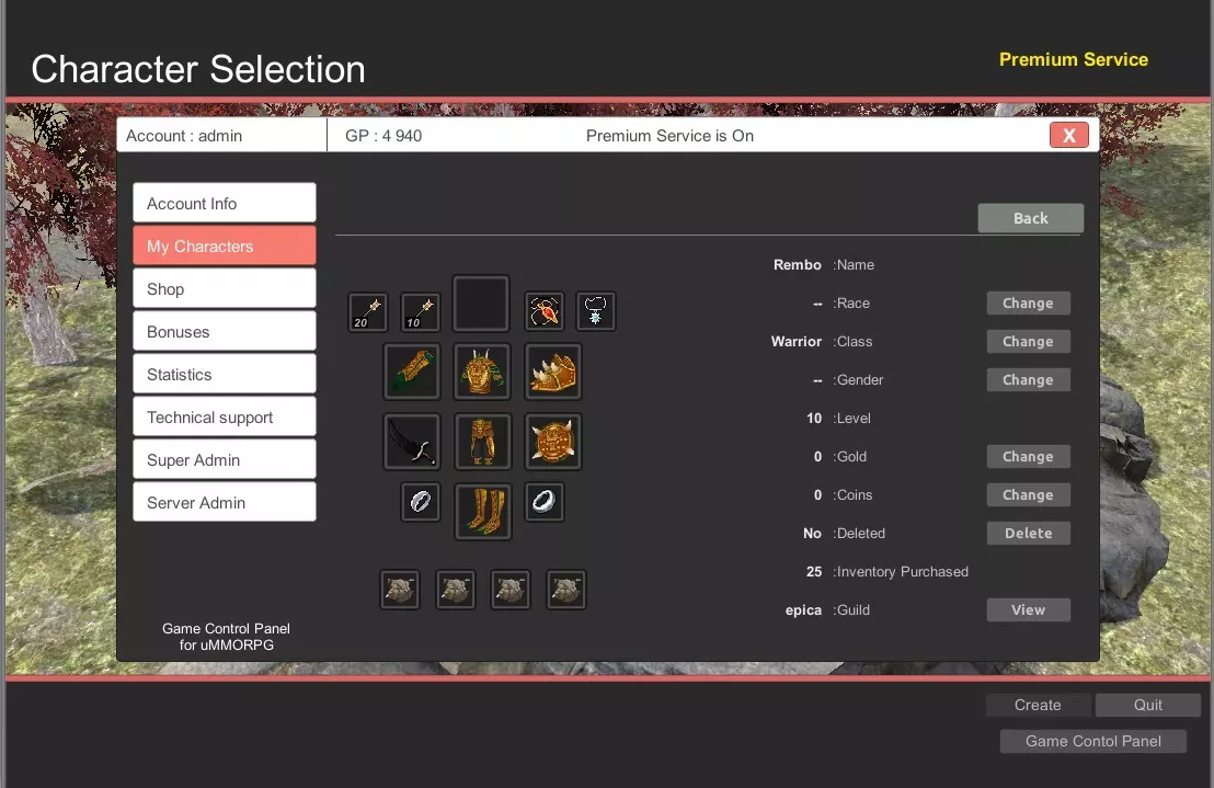 How can I make a Game Control Panel in game? · Issue #2285 · suriyun ...