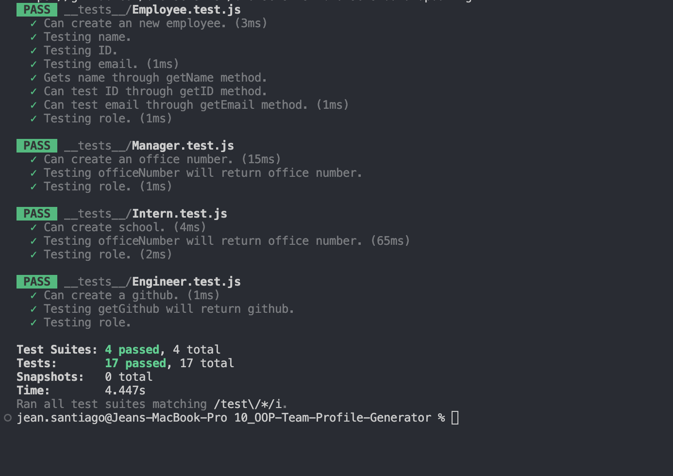 GitHub - JM-Santi/Team-Profile-Generator
