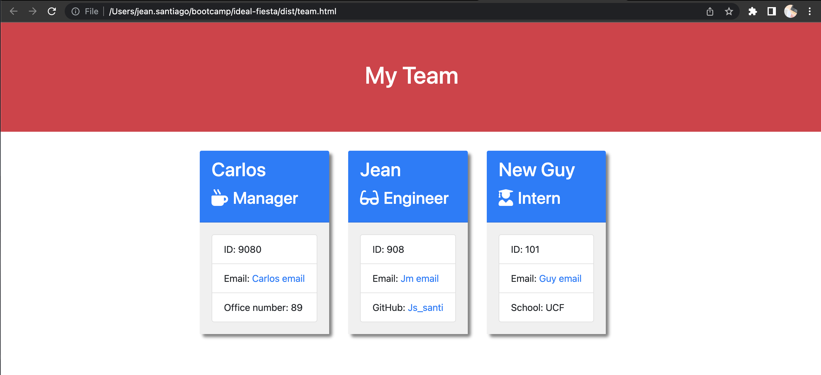GitHub - JM-Santi/Team-Profile-Generator
