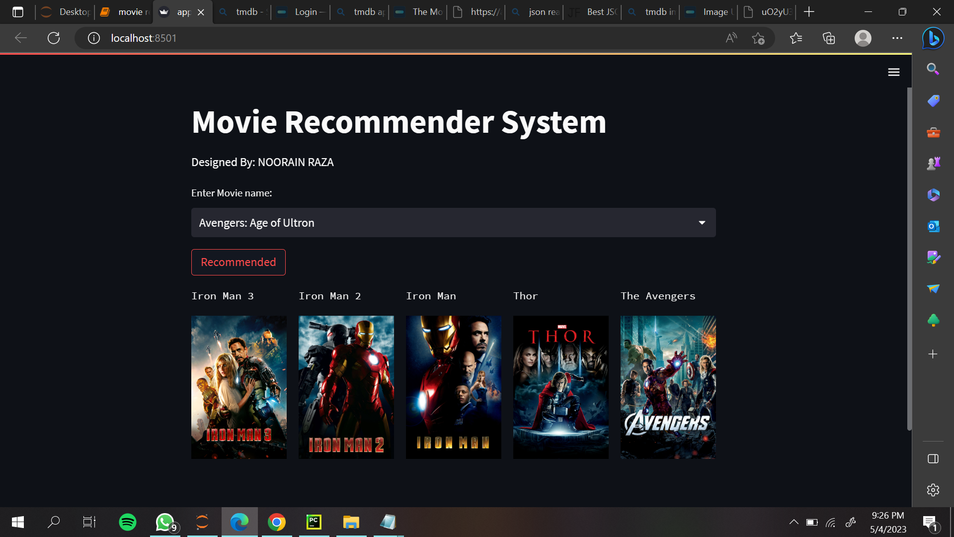 Github Noorain Raza Coder Content Based Movie Recommendation System