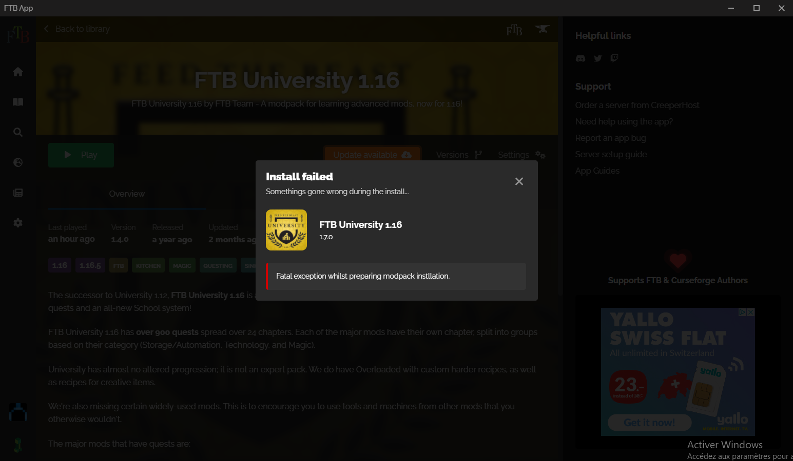 Install failed · Issue #1313 · FTBTeam/FTB-Modpack-Issues · GitHub