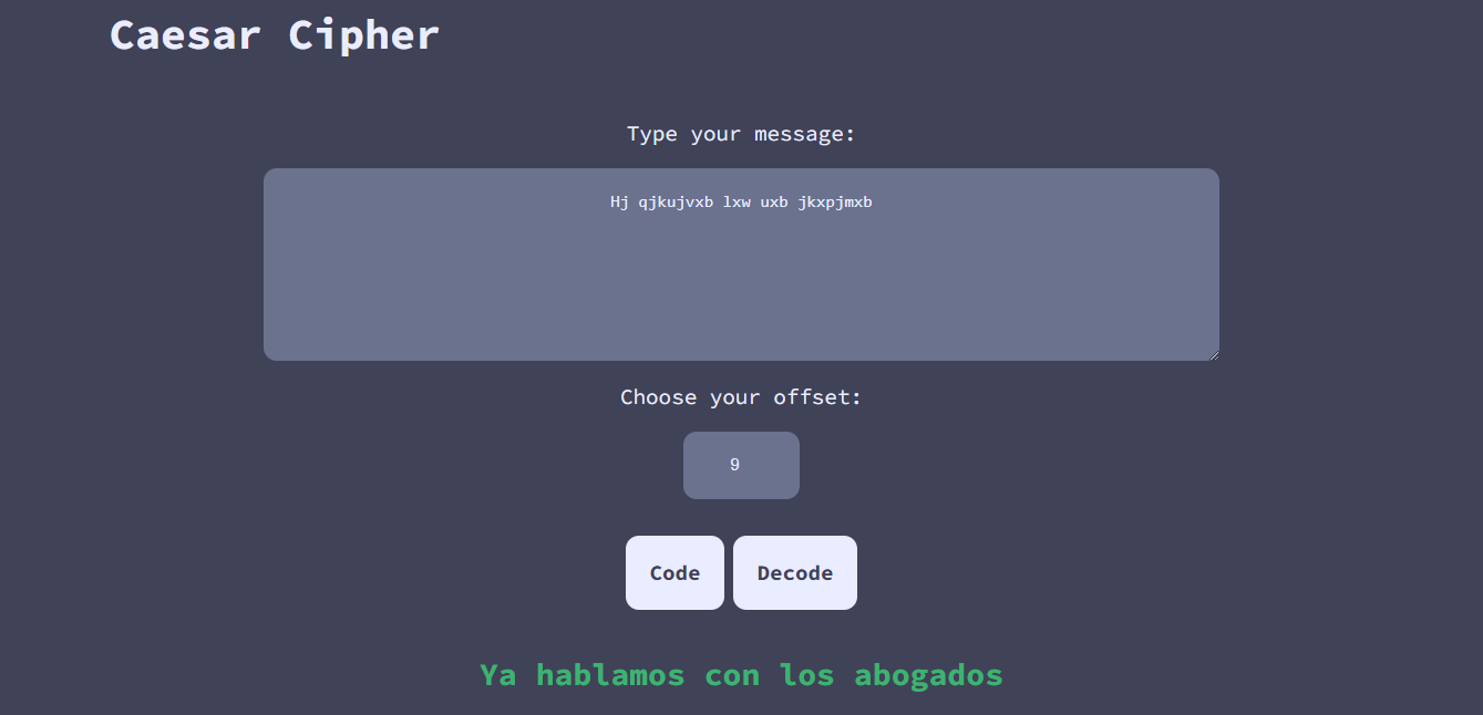 GitHub - thatmare/caesar-cipher: First project with Laboratoria, cohort DEV006.