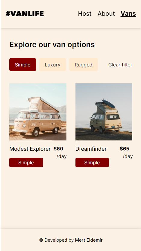 GitHub - merteldem1r/vanlife: React project with Tailwind CSS GitHub - merteldem1r/vanlife: React project with Tailwind CSS