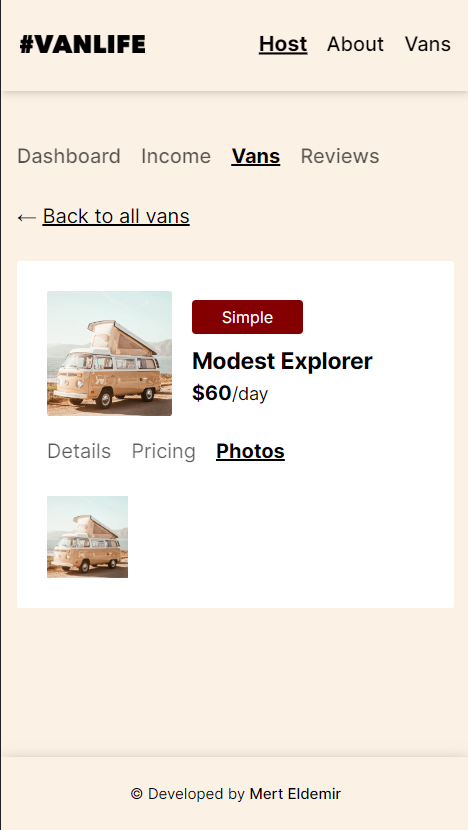GitHub - merteldem1r/vanlife: React project with Tailwind CSS