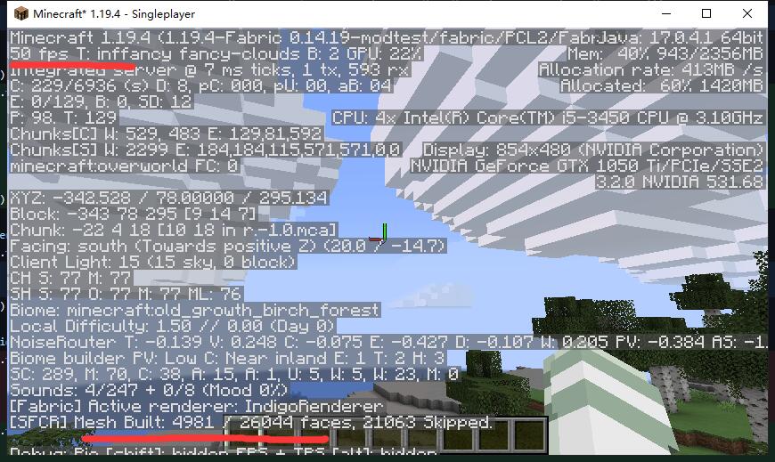 Performance issue on 1.19.4 · Issue #58 · Rivmun/SuperFancyCloudsRefabricated · GitHub