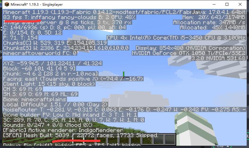 Performance issue on 1.19.4 · Issue #58 · Rivmun/SuperFancyCloudsRefabricated · GitHub