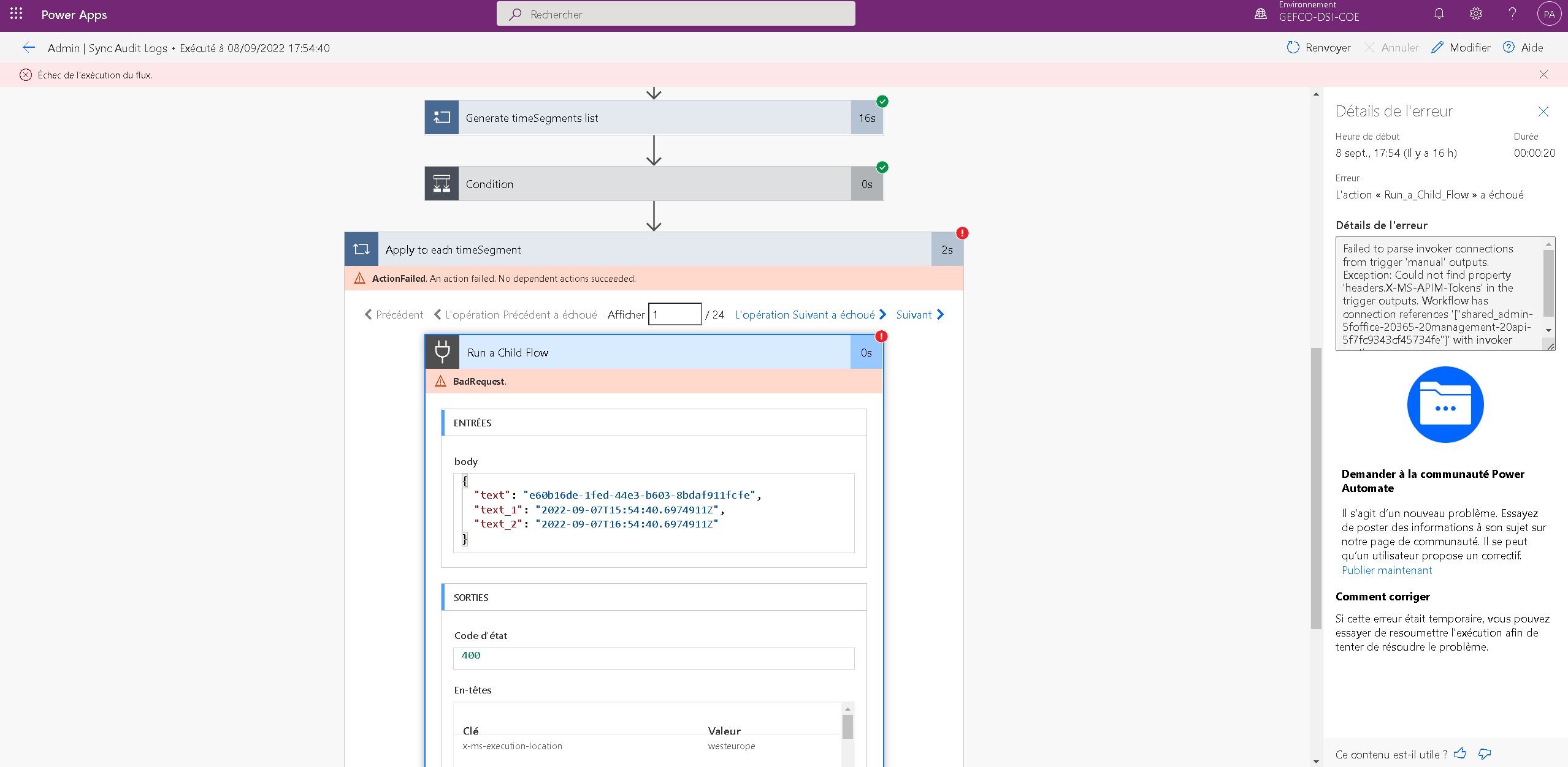 [coe Starter Kit Bug] Admin Sync Audit Logs Connection · Issue 3628 · Microsoft Coe Starter