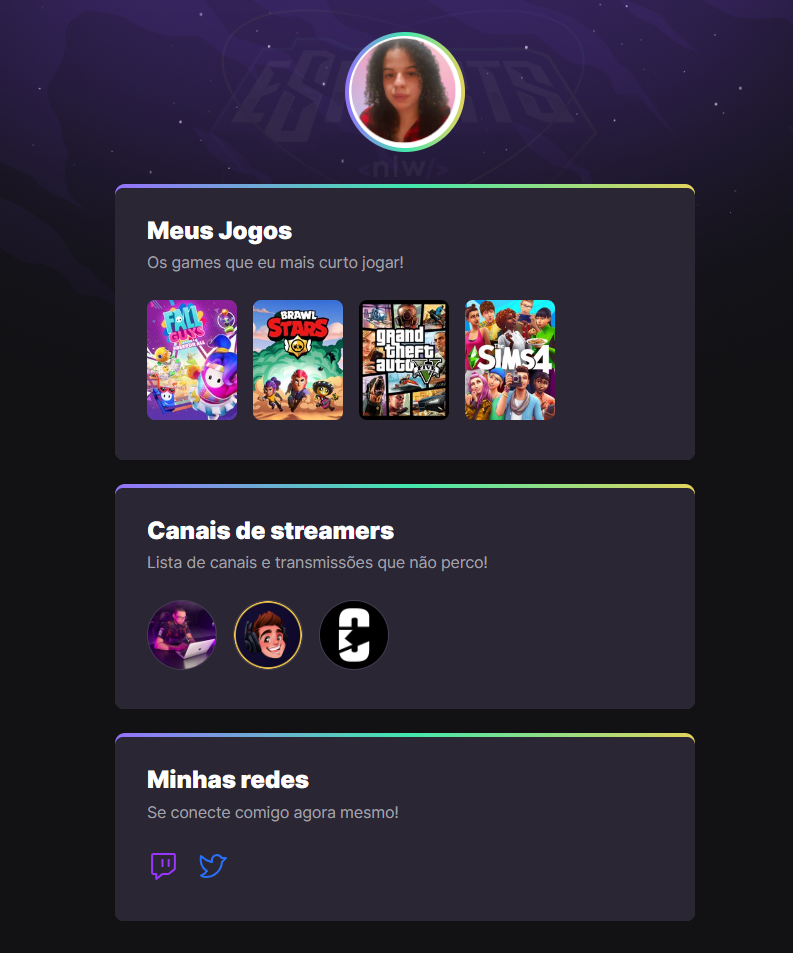 GitHub - eloisemf/NLW-eSportss: Projeto desenvolvida na Next Level Week