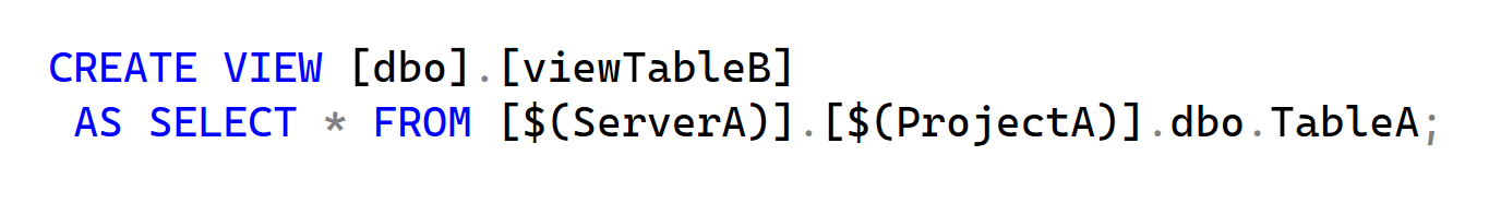 SSDT Project with 4 part name variables is showing a difference even ... SSDT Project with 4 part name variables is showing a difference even ...
