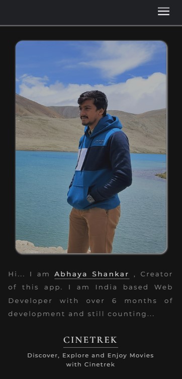 GitHub - AbhayaShankar/Cinetrek: Cinetrek - Discover, Explore and Enjoy ...
