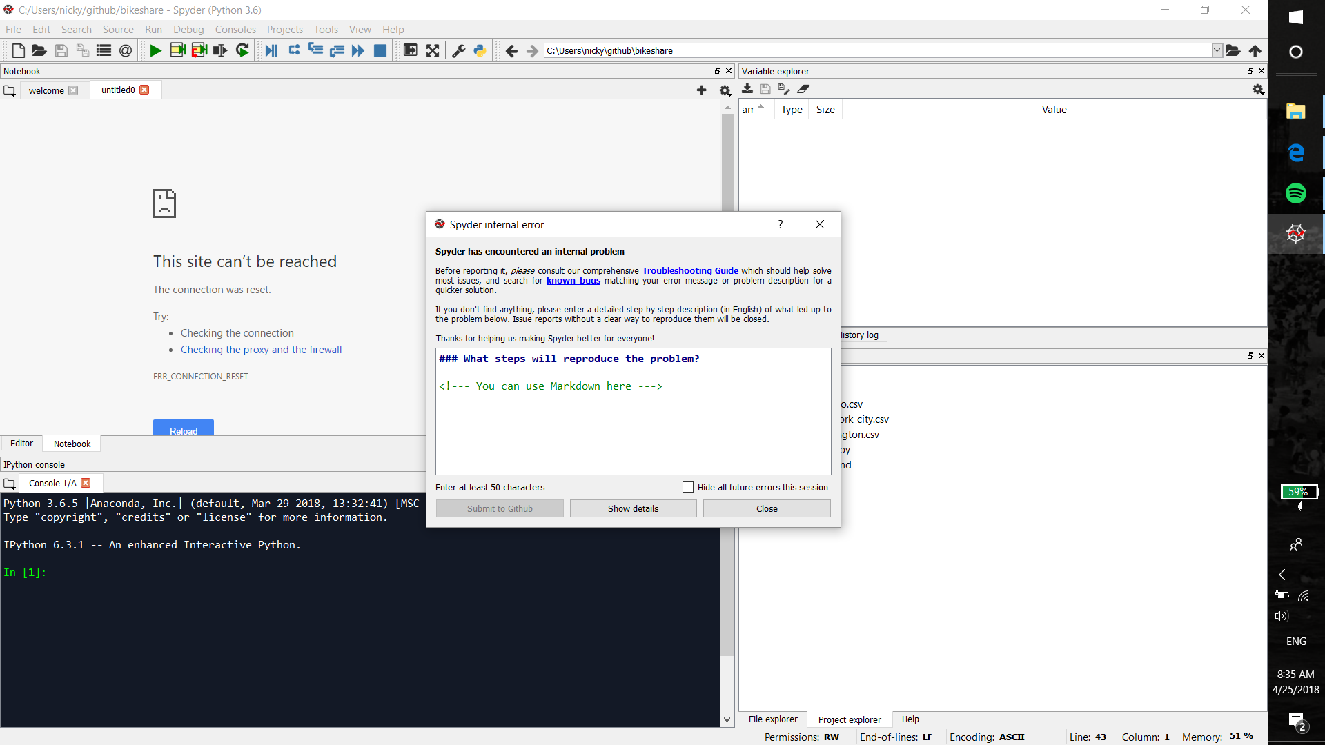 Whats The Bug About · Issue 135 · Spyder Idespyder Notebook · Github