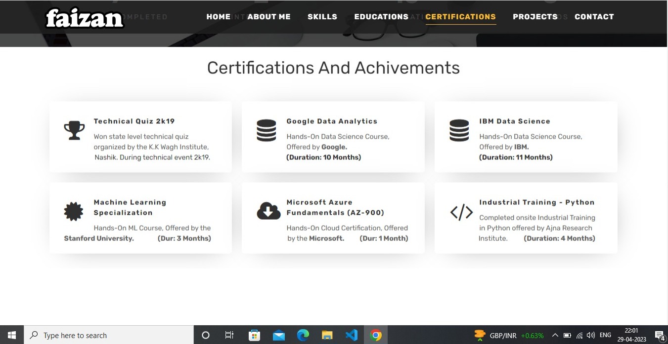 GitHub - faizan0409/Job-Profile: My Personal Portfolio | Web App