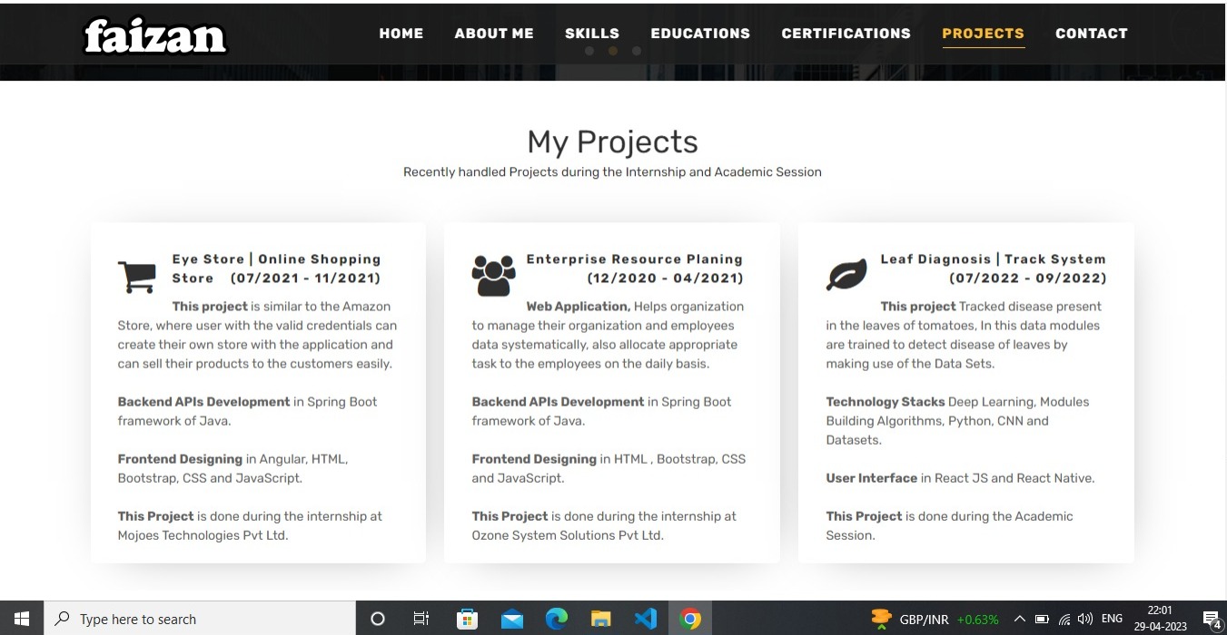 GitHub - faizan0409/Job-Profile: My Personal Portfolio | Web App