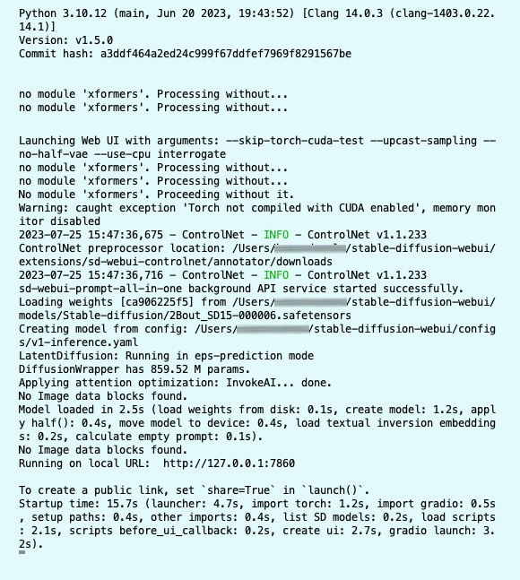 Bug Auto1111 Worked Flawlessly On Macbook Pro M2 Max Now Dead As A Doornail · Issue 12011 