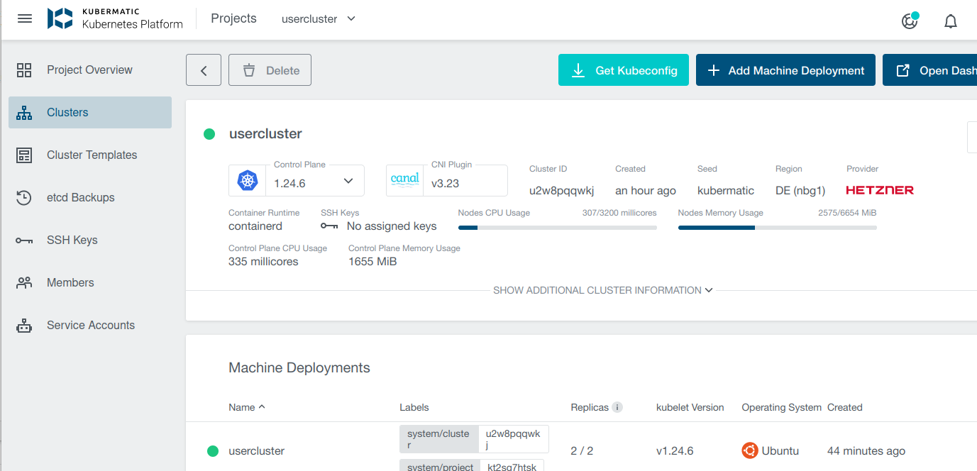 Loadbalancer Pending Kubeone Kkp User Cluster Issue 325