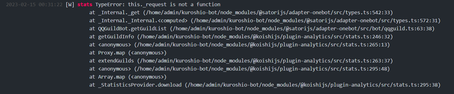 Bug: onebot接入QQ频道后一段时间稳定报错 · Issue #978 · koishijs/koishi · GitHub