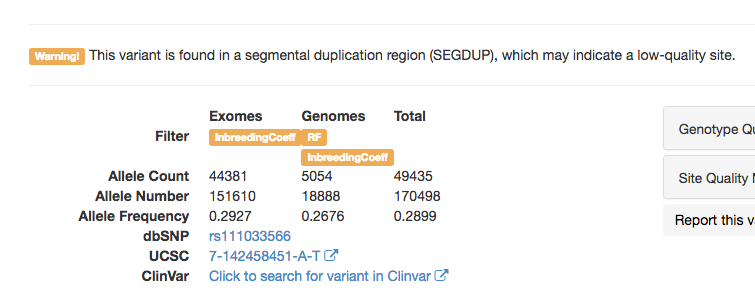 Include filter status and quality metrics for ExAC and gnomAD data ...