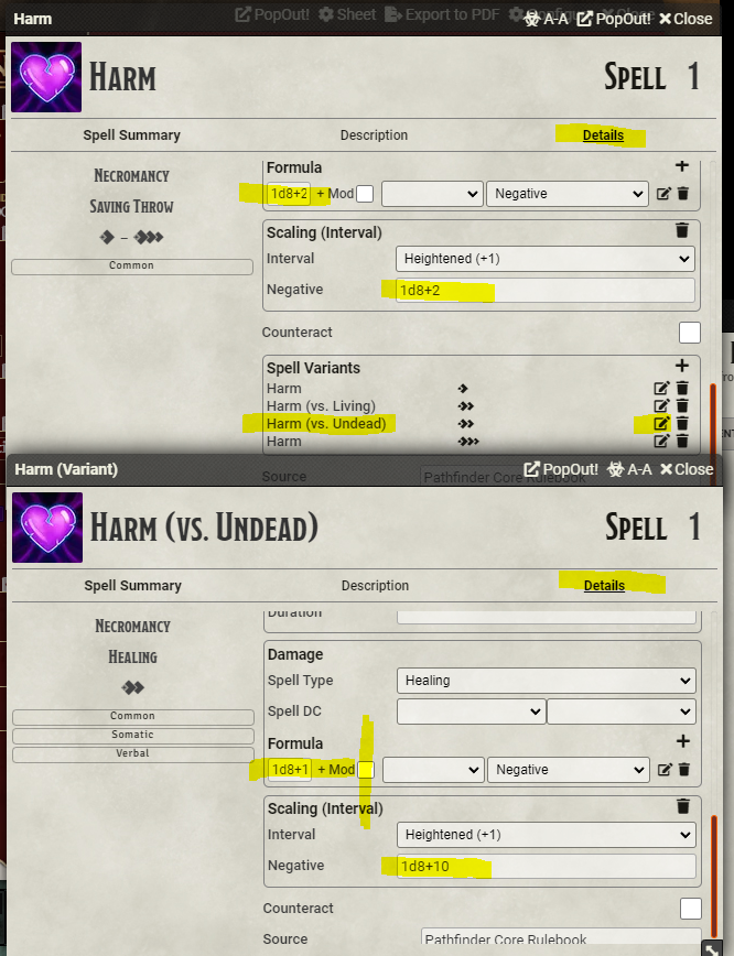2-action variant of Harm spell applies ability mod · Issue #3864 · foundryvtt/pf2e · GitHub