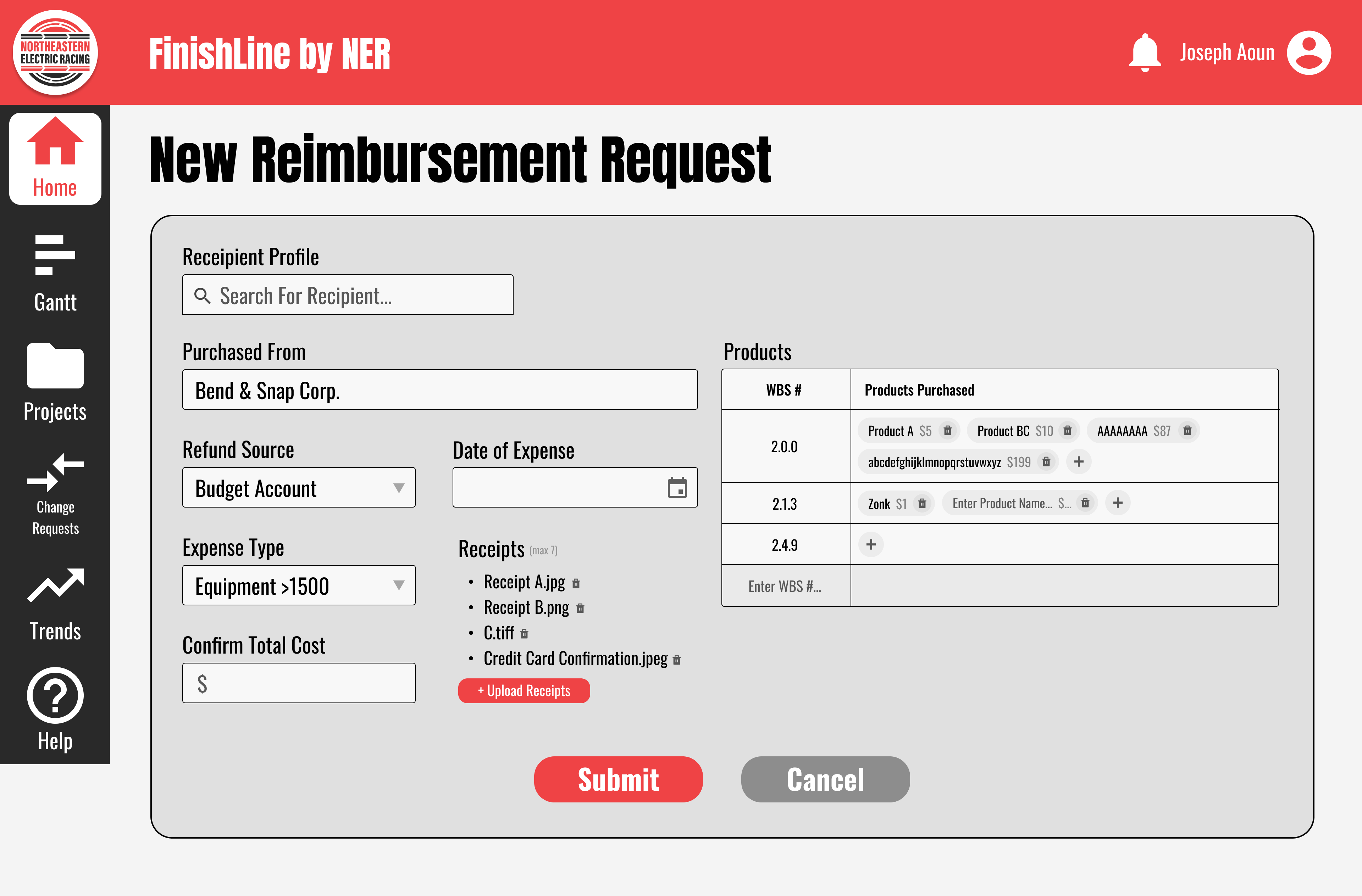 Finance - New Reimbursement Request Form · Issue #1214 · Northeastern ...