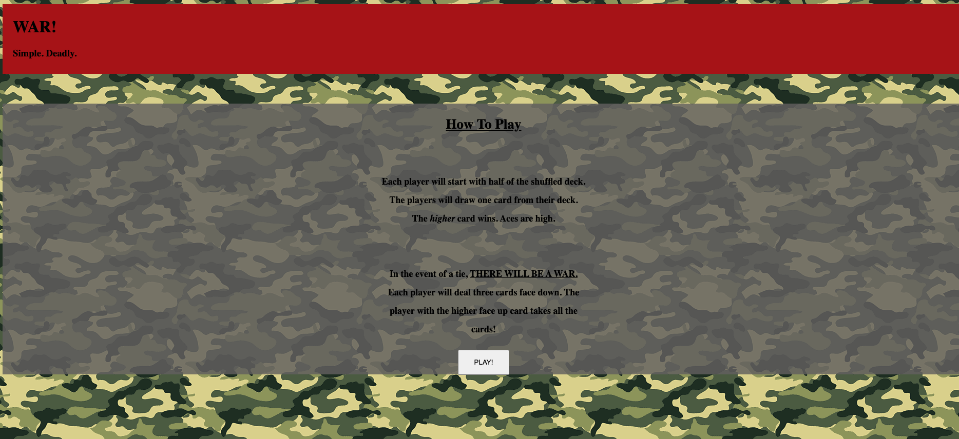 GitHub - greensharpie/kevins-war-cardgame: In this project I will be ...