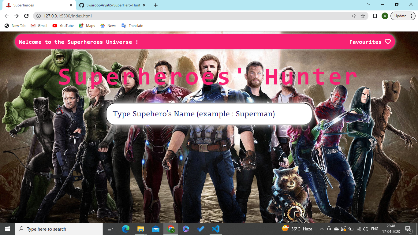 GitHub - SwaroopArya65/SuperHero-Hunt