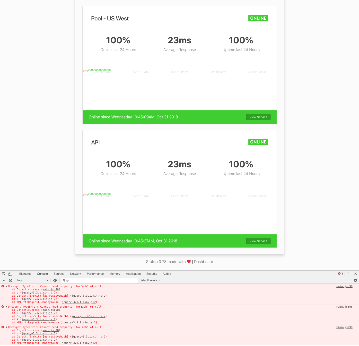 Graphs are not updating · Issue #86 · statping/statping · GitHub