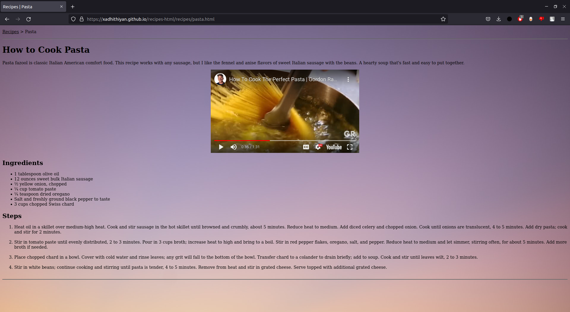 Github Xadhithiyan Recipes