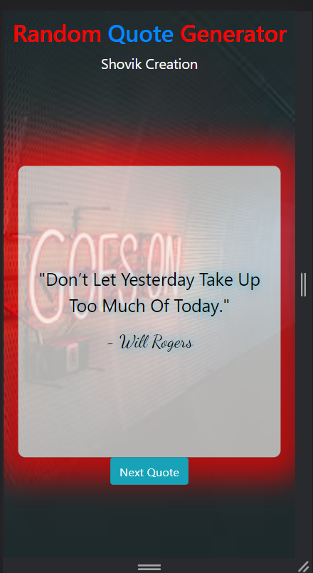 GitHub - cshovik/CRT-INTERNSHIP-RANDOM-QUOTE-GENERATOR: Random Quote Generator